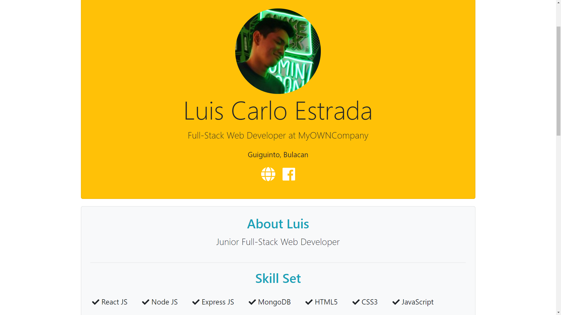Carlo Estrada - Full-Stack Web Developer